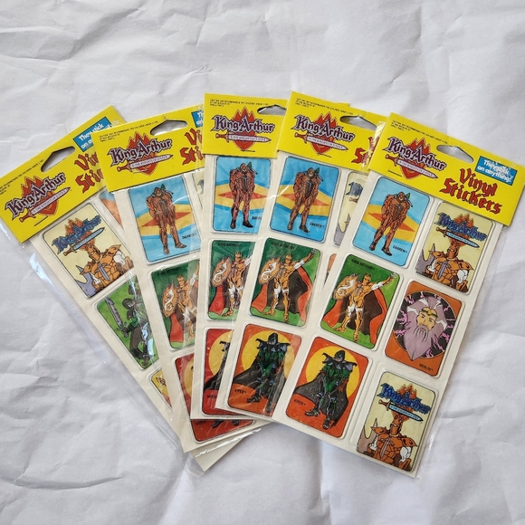 Henry Gordy | Design | Vintage 9s New King Arthur Vinyl Stickers Set Of ...
